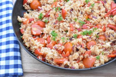 Risret med en rest hamburgerryg – risotto • nogetiovnen.dk