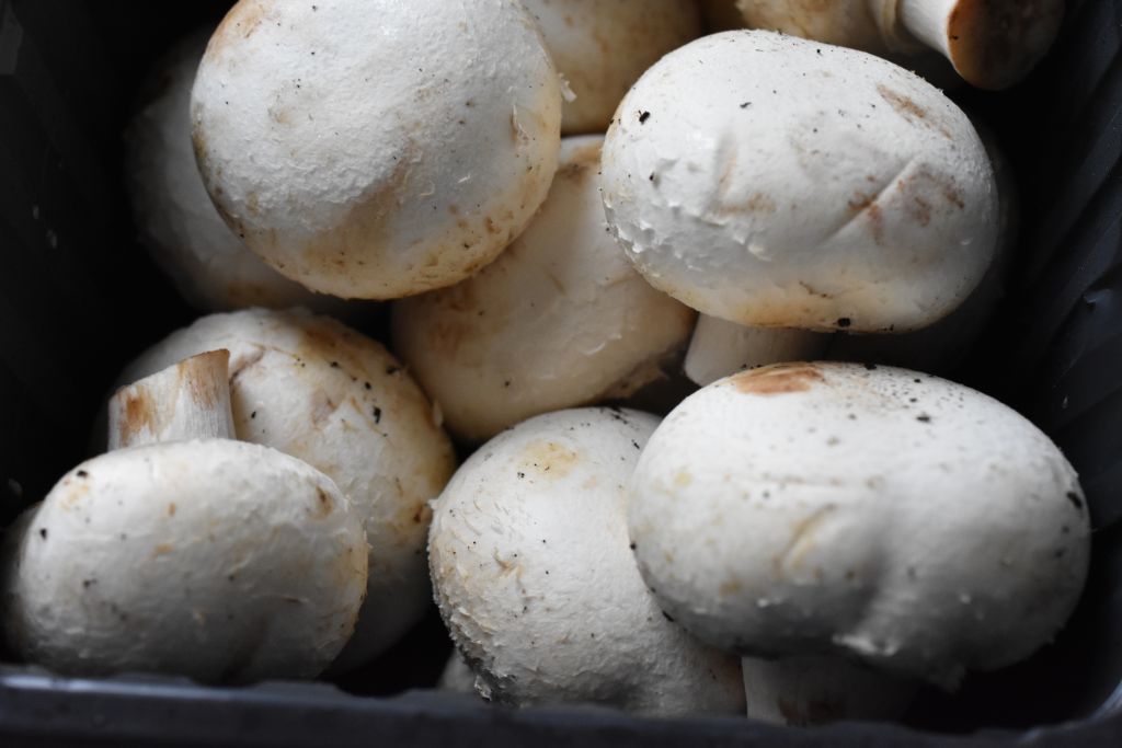 Champignon i airfryer med hvidløgssmør • nogetiovnen.dk