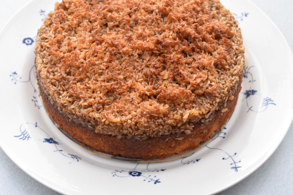 Drømmekage i airfryer opskrift – kage med kokostopping